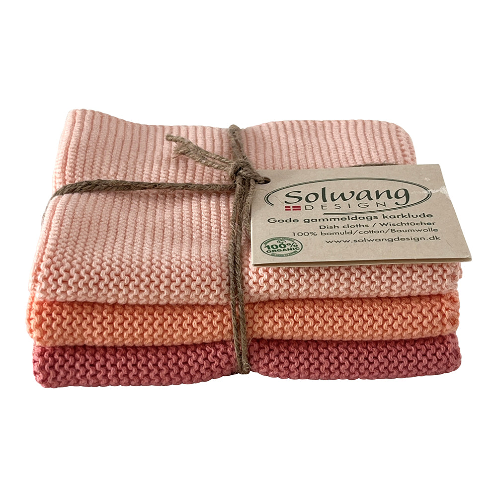 Solwang Design Wiping cloths Dusty Coral Combi Set of 3 - Buy online ...